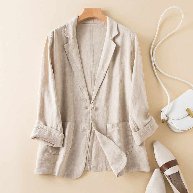 MARIAH LINEN BLAZER – HAVERY RIDGE